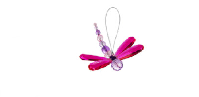 Ganz Crystal Expressions Beaded Dragonfly Fuchsia Lavender Suncatcher ...