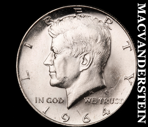 1964 Kennedy Half Dollar - Choice Gem Brilliant Uncirculated Lustrous # ...