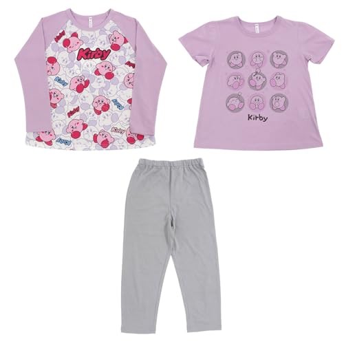 Airin Kirby Girls' Light-Up Pajama Set (Bandai) - 2-Top Knit Pajamas ...