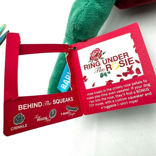 BARK BOX | NEW RARE Ring Under the Rosie Medium Plush Dog Toy Crinkle ...