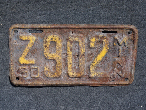 1930 MINNESOTA Short License Plate Low # Z 902 | eBay