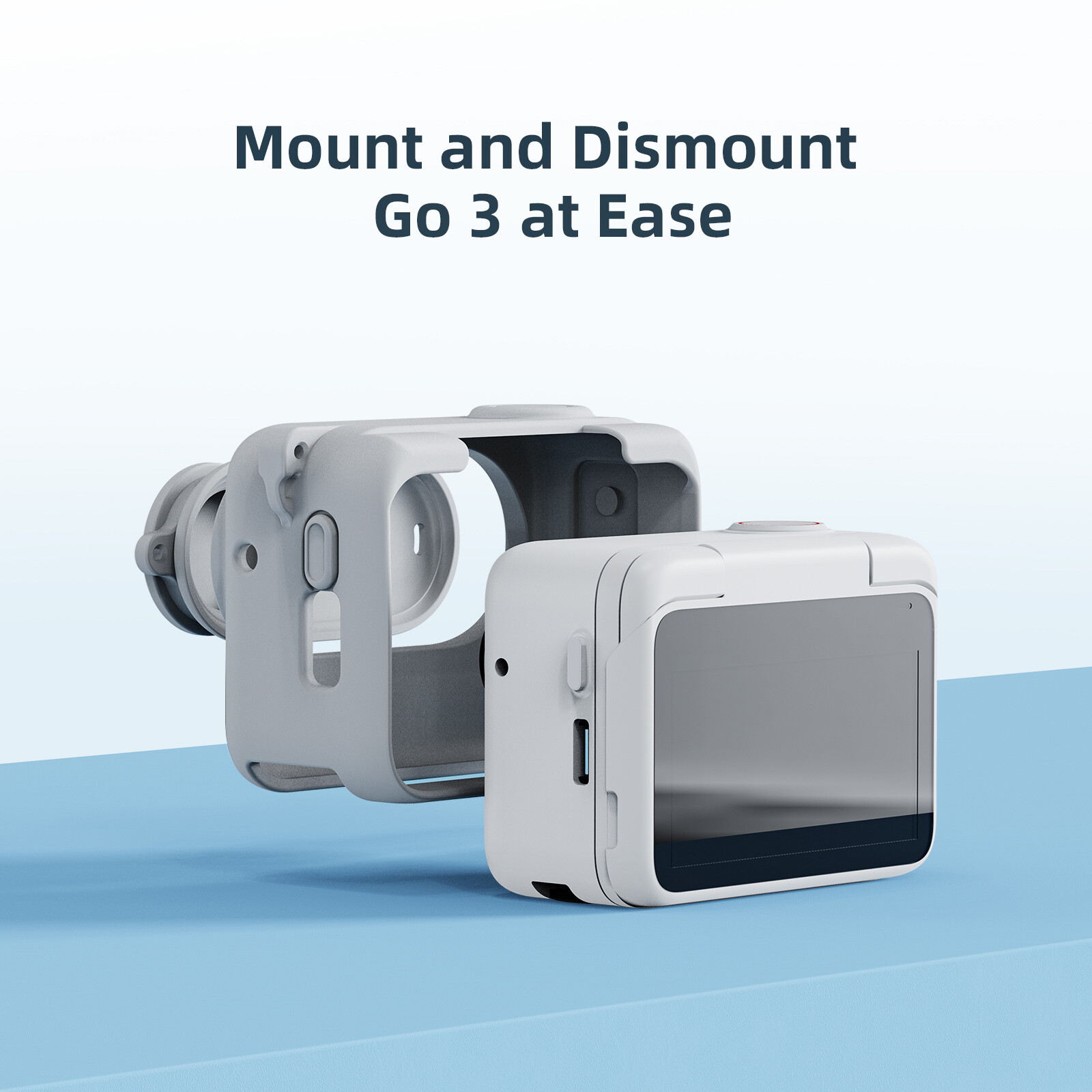 For Insta360 Go3 Silicon Soft Case Protective Cover & Lanyard &Lens Cap ...