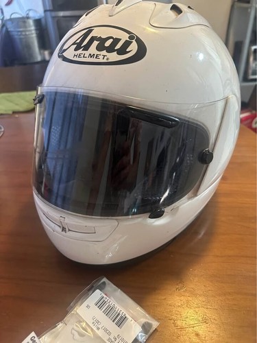 White Arai RX-7 RR4 Motorcycle helmet - XL Size 7 1/2 - 7 5/8 | eBay