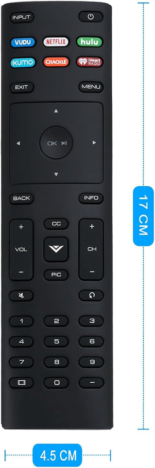 Control remoto Nuevo XRT136 para Vizio Smart TV VIZIO TV D24F-F1 D32FF1 ...