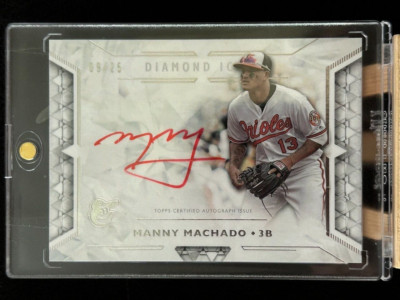 2018 TOPPS DIAMOND ICONS RED INK AUTOGRAPH MANNY MACHADO #RIA-MM 09/25 ...