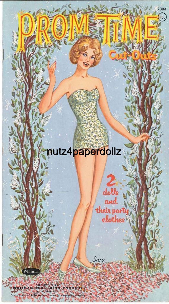 VINTGE 1962 PROM TIME PAPER DOLLS ~GORGEOUS HD LASER REPRODUCTION~ORIG ...