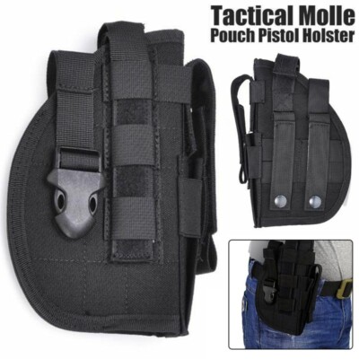 Tactical Molle Right Hand Pistol Holster Fits Gun with Laser or Light ...