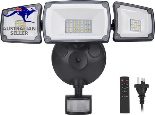 Security Light Outdoor, 4200LM 75LED Plug in Motion Sensor Lights, 42W ...