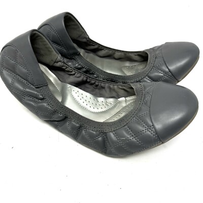 Dexflex Comfort Gray Quilted Scrunch Ballet Flats Women’s Sz 9 | eBay