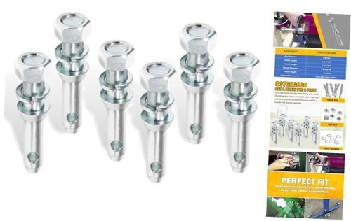 6-Pack S07020800 Cat 1 Draw Pin Hitch Accessories for Tractors, 5-1/2 ...
