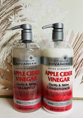 Renpure Advanced ~ Apple Cider Vinegar Clarifying Shampoo & Conditioner 32 fl oz | eBay