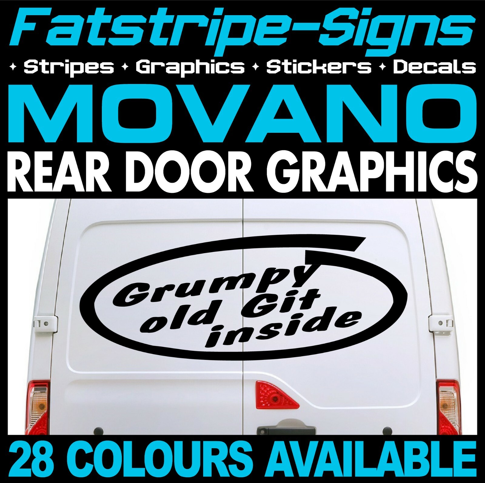 to fit VAUXHALL MOVANO GRUMPY OLD GIT INSIDE CAMPER VAN STICKERS GRAPHICS DECALS | eBay