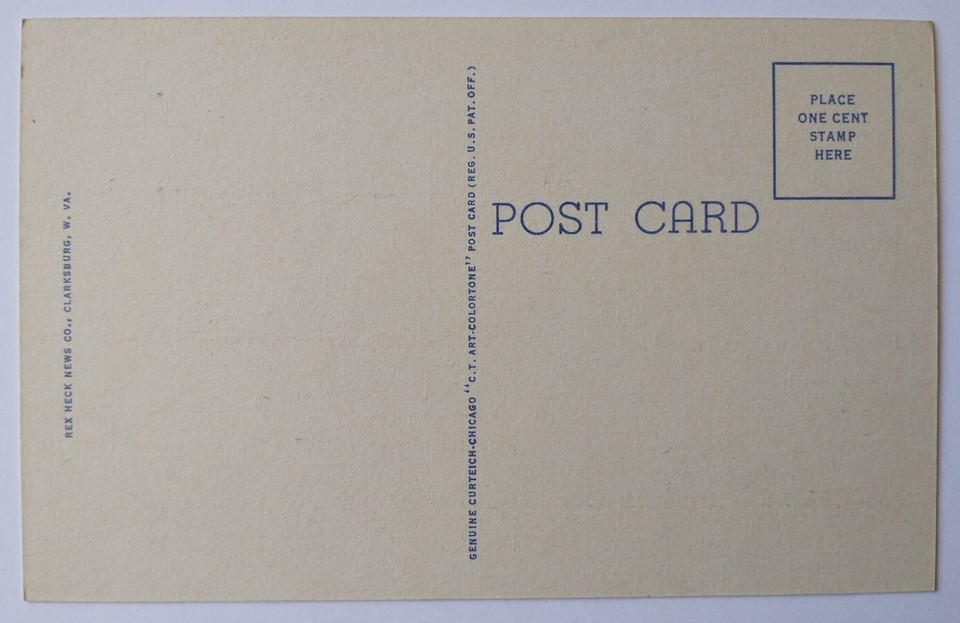 Harrison Court House & Goff Bldg Clarksburg West Virginia WV Linen ...