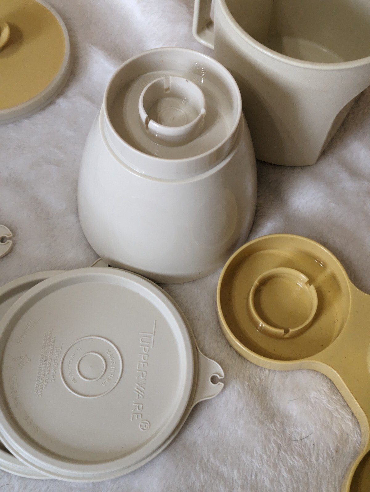 Vintage Tupperware 3 Compartment Condimet Caddy & Dressing Pitcher ...