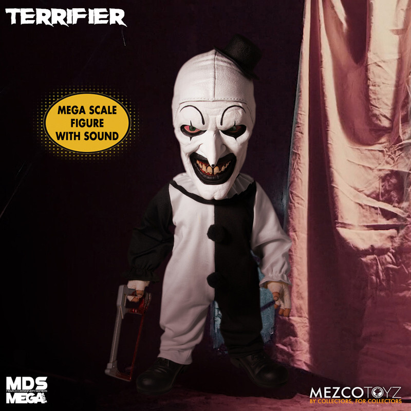 MDS Mega Scale Terrifier Movie Art the Clown 15" Sound Horror Bloody ...
