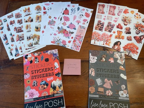 LIVE LOVE POSH "FALL THEMED" 18 LOOSE STICKER SHEETS! | eBay