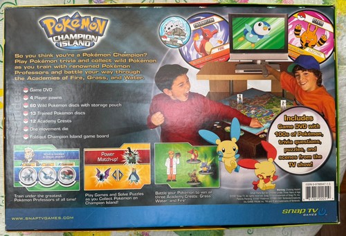 Pokemon Champion Island DVD Board Game Snap TV Games 2007 Complete-Open ...