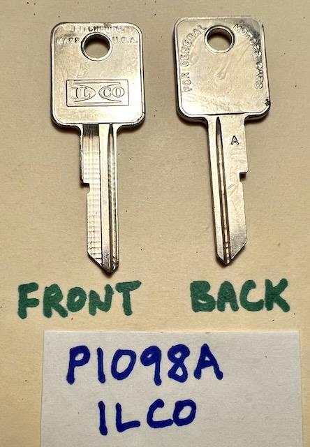 Vintage ILCO 1970s 1980s auto key blanks P1098A GM General Motors cars ...