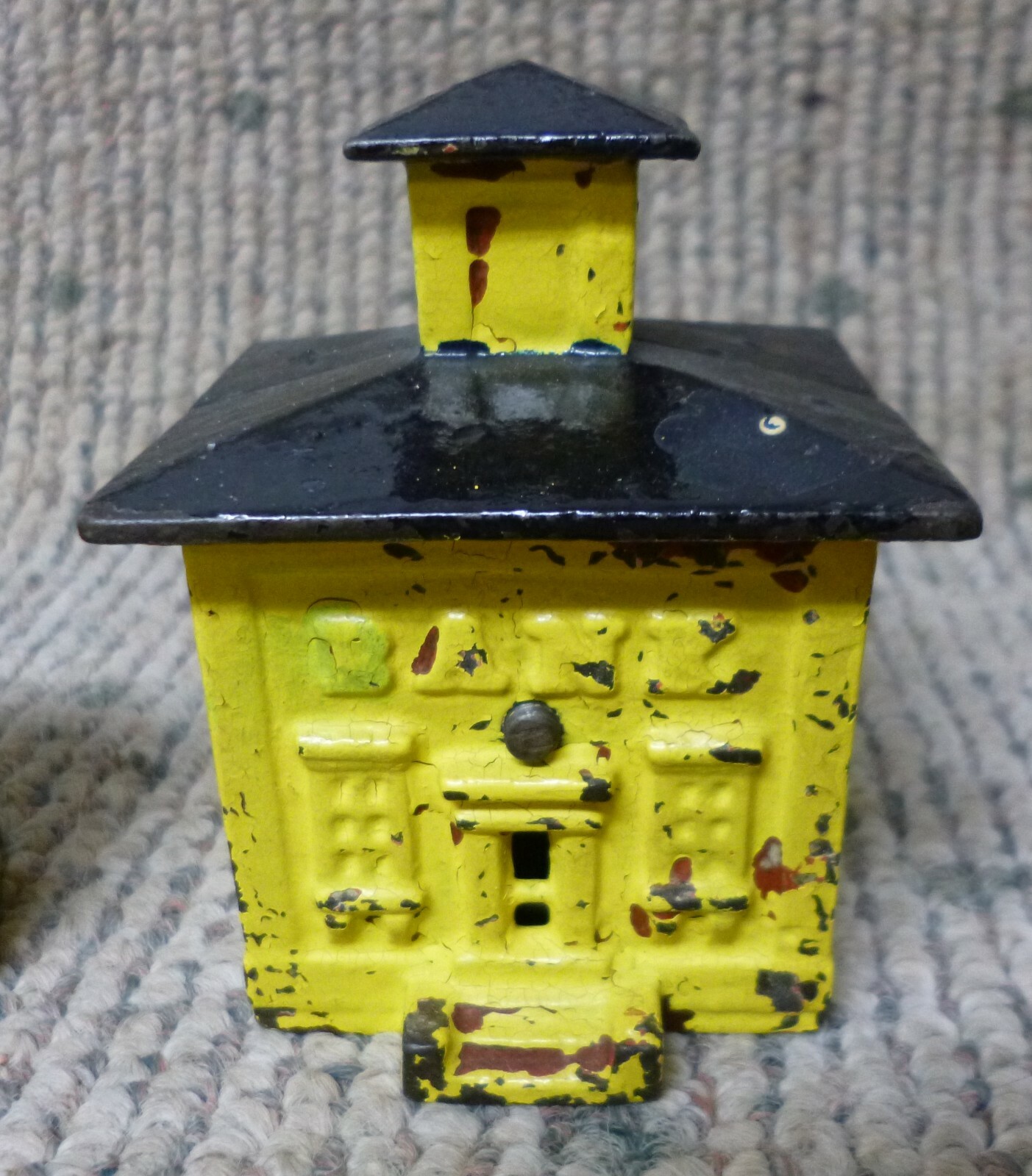 3 Antique Small Sized Cast Iron Still Banks, Presto, Cupola & State ...