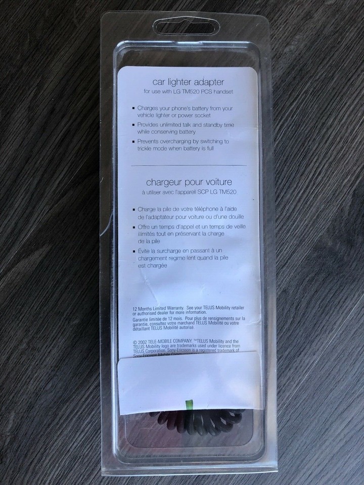Telus Car Lighter Adapter LG TM520 | eBay