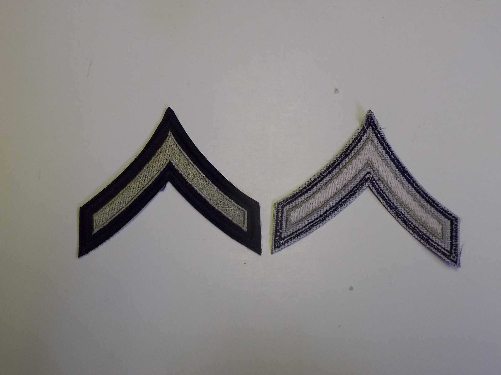 1000p WW2 US Army & Air Force Rank Chevron PFC Private First cls silver ...