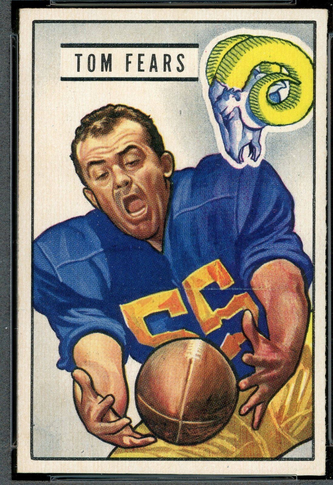 1951 Bowman Card #6 HALL OF FAMER TOM FEARS – LOS ANGELES RAMS - PSA 5 ...