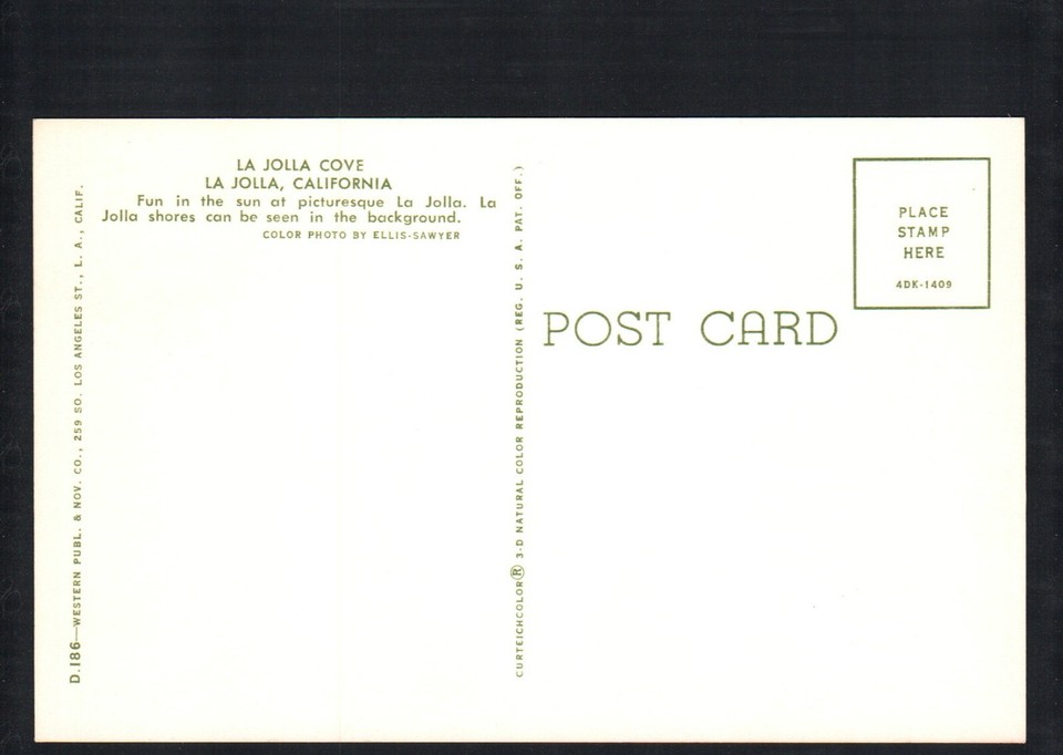 LA JOLLA, CA * FUN in the SUN ~ BEACH ~ LA JOLLA COVE * UNPOSTED CHROME ...