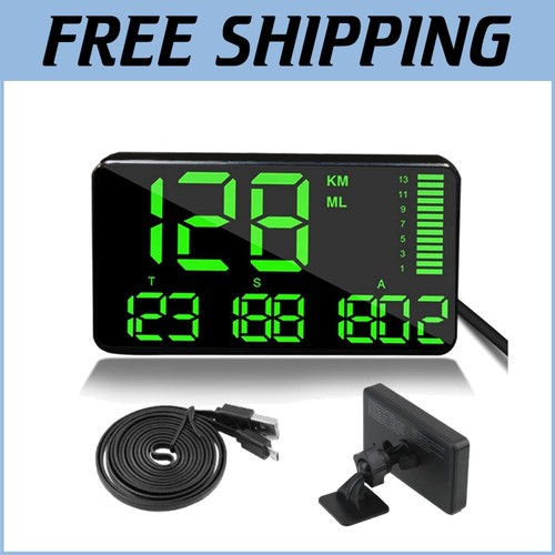 Lightweight GPS Head-Up Display Speedometer with Adjustable Brightness ...