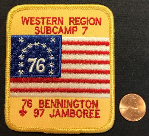 WESTERN REGION SUBCAMP 7 BSA 76 BENNINGTON 1997 JAMBOREE FLAG PATCH | eBay