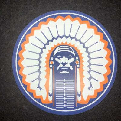 Fighting Illini Chief Illiniwek Magnet 3" x 3" - Blue | eBay