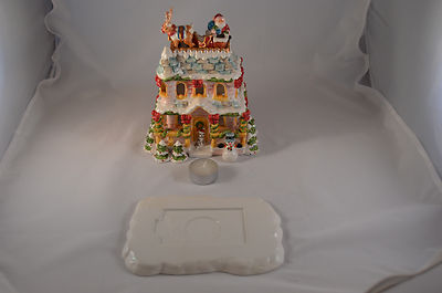 2002 Luminous Treasures Avon Collectibles A Visit From Santa Tealight ...