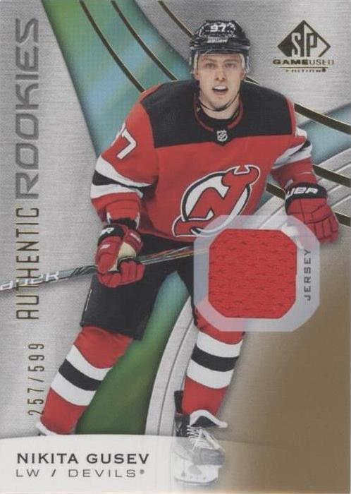 2019-20 Upper Deck SP Game Used - Authentic Rookies Nikita Gusev #146 ...