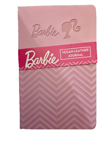 BARBIE vegan leather JOURNAL pink approx 8 1/2" X 5 1/2" NEW 160 pages ...