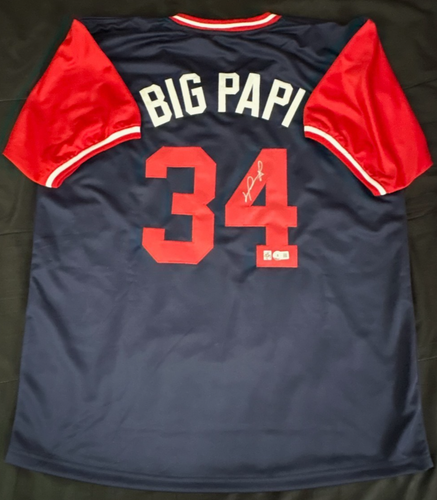 David Ortiz Big Papi Signed Custom Red Sox Players Weekend Jersey XL ...