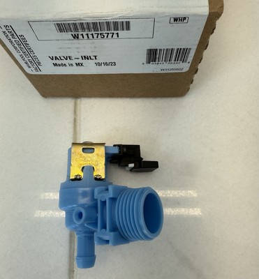 New Genuine OEM Whirlpool Dishwasher Water Inlet Valve W11175771 - New ...