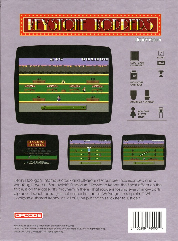 KEYSTONE KOPPERS for ATARI 7800 Opcode NEW IN BOX | eBay