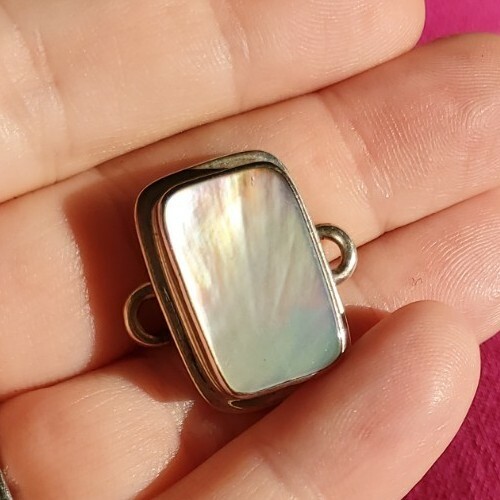 Tabra Sterling Silver Connector Mother of Pearl Charm | eBay
