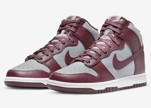 Nike Dunk High Retro Dark Beetroot Maroon Red Grey DD1399-600 Men's Hi ...