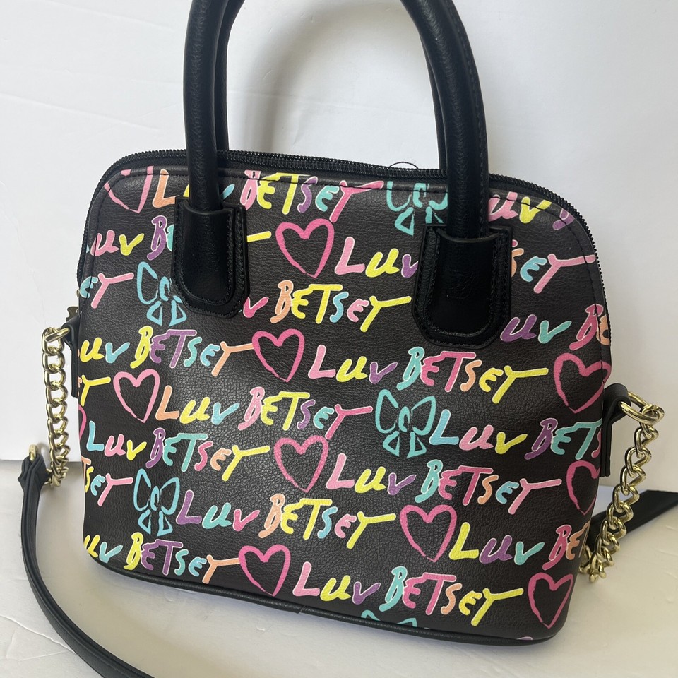 Luv Betsey Johnson Purse Darcy Rainbow Crossbody Satchel Handbag Euc Ebay 4676
