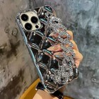 Luxury Diamond Rhinestone Chain Case For iPhone 16 Pro Max 14 15 13 12 ...