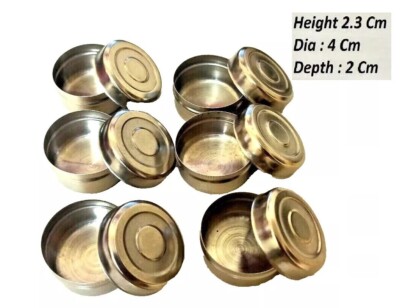 Stainless Steel Small/Mini Box Dabba/Container/Storage Box with Lid ...