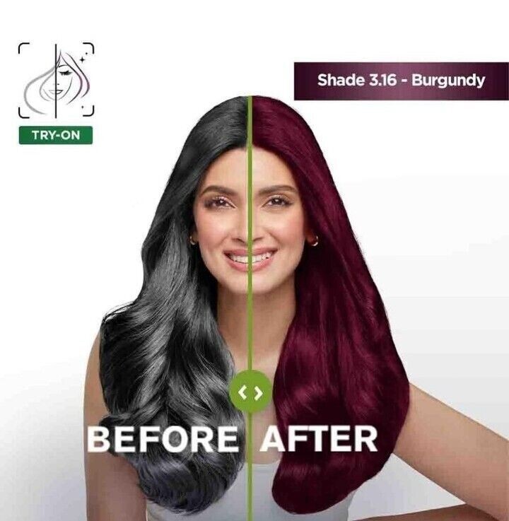 Garnier, Hair Colouring Creme, Long-lasting Colour Shade: 3.16 Burgundy ...