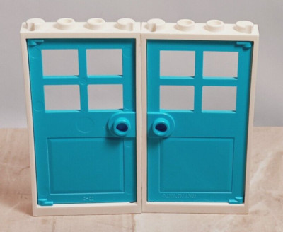 New LEGO Doors AQUA Double Set Lot of 2 Free Frames Farm Window French ...