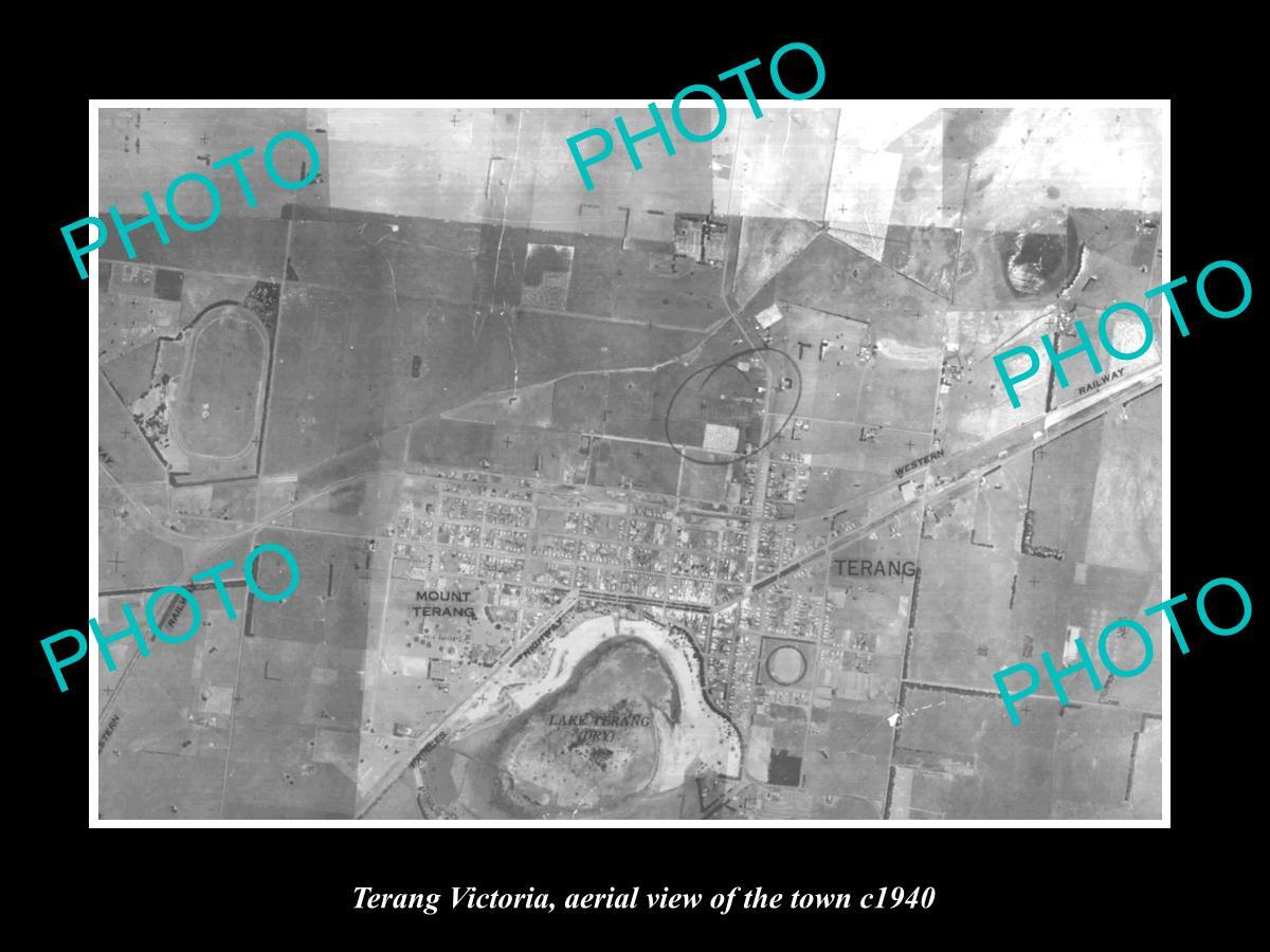 OLD 6 X 4 HISTORIC PHOTO OF TERANG VIC AUSTRALIA AERIAL VIEW OF TOWN ...