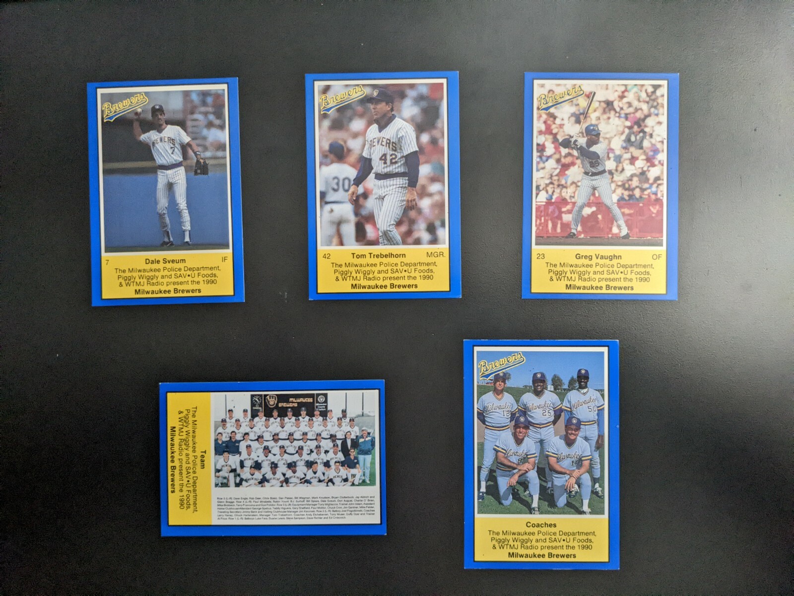 1990 Milwaukee Brewers Police Singles - You Pick 1 | eBay