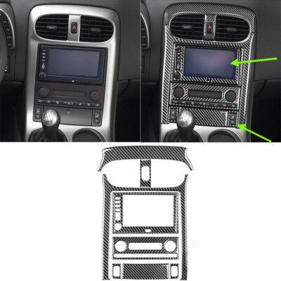 8pcs Carbon Fiber Full Center Console Sticker Trim Set For corvette C6 ...