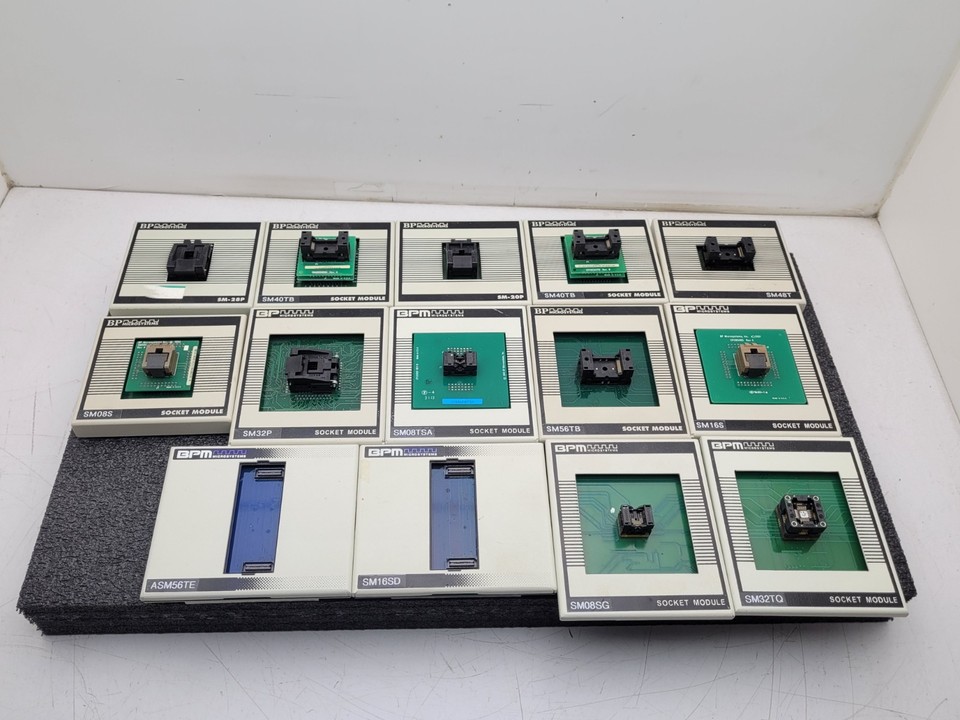 Lot of 14x BP Microsystems Socket Card Programmer Adapter SOIC Chip ...