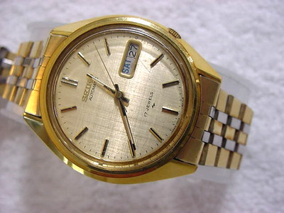 Vintage GOLD FD large antique SEIKO AUTOMATIC 7009-8279 mens watch | eBay