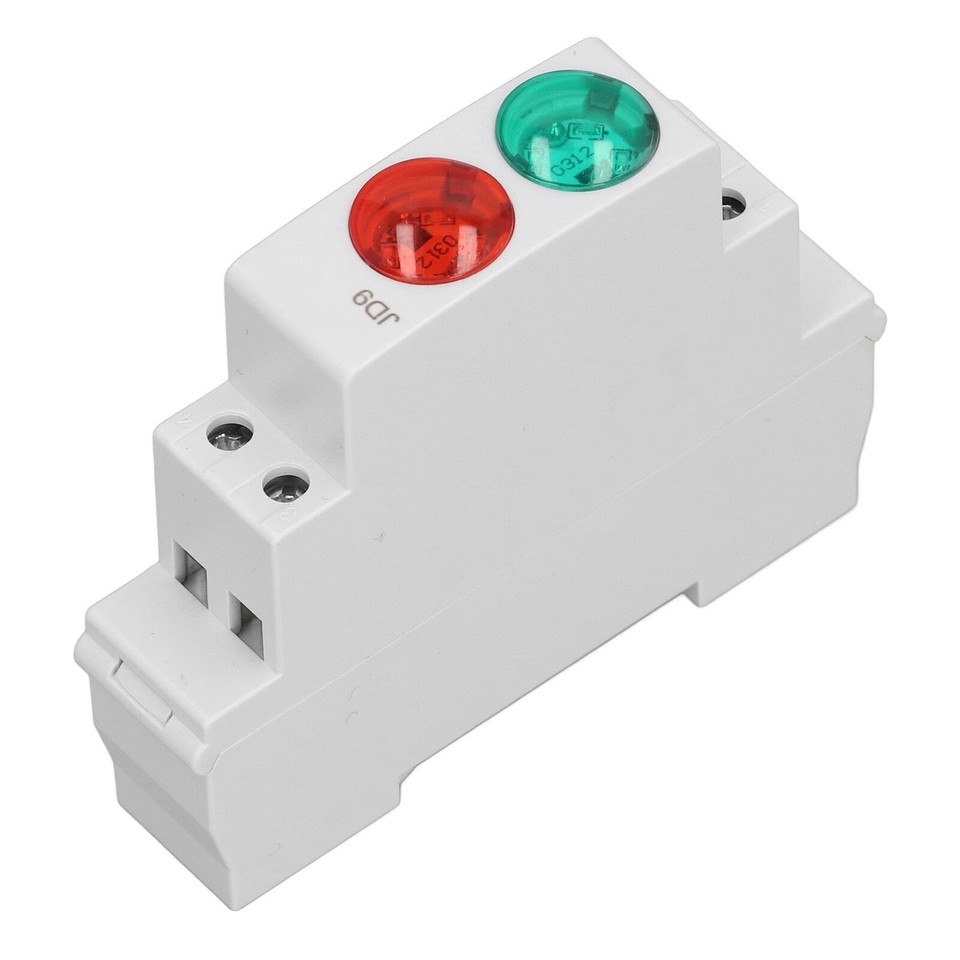 DIN Rail Signal Lamp Red Green Dual Lights Rail Type LED Indicator ...