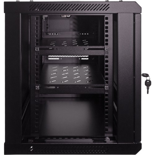 9U IT Wall Mount Network Server Data Cabinet Rack Perforated Door Lock ...